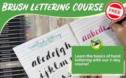 Now Available: Watercolor Brush Lettering Course - Crafty Croc