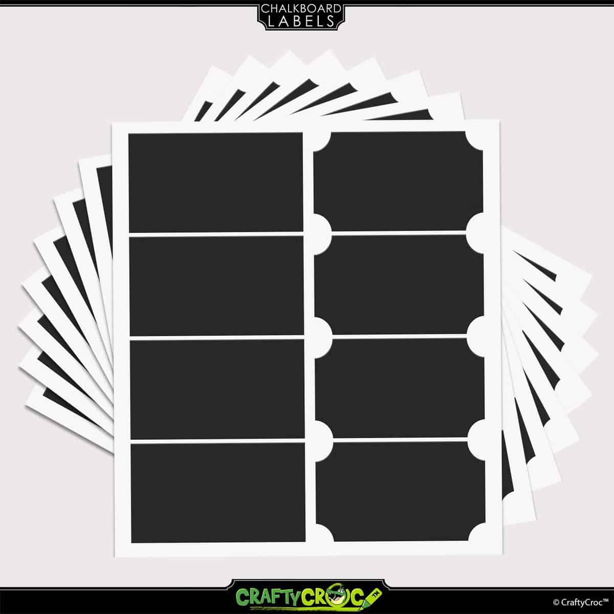 Chalkboard Labels - 64 Pack (Large Rectangle) - Crafty Croc